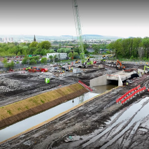 Video: New water channel marks milestone in River Clyde road bridge construction | Scottish ...
