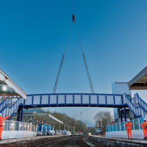 New multi-million-pound footbridge and lifts installed at Dumfries ...