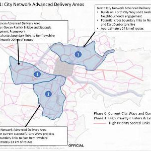 Route map unveiled for Glasgow active travel city network | Scottish ...